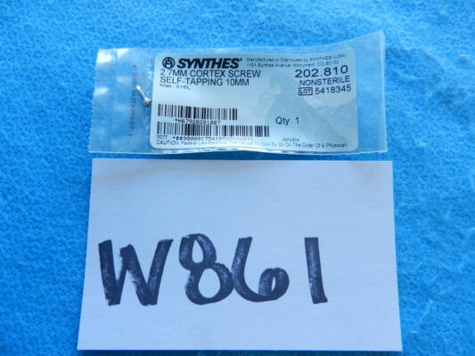 Synthes Surgical 2.7mm / 10mm Self Tapping Cortex Screw 202.810 NEW ...