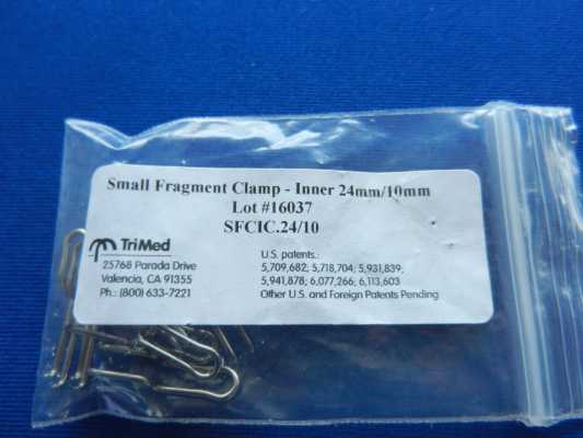 TriMed QTY(8) Small Fragment Clamp- Inner 24mm/10mm SFCIC.24/10 ...