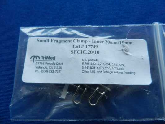 TriMed Small Fragment Clamp- Inner 20mm/10mm QTY (4) SFCIC.20/10 ...