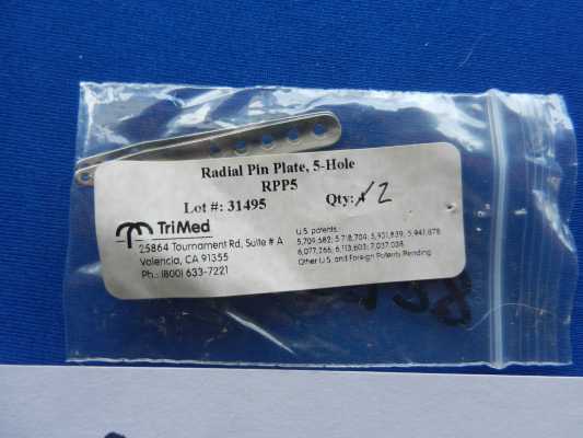TriMed Radial Pin Plate, 5 Hole QTY (2) RPP5 – Ringle Medical Supply LLC